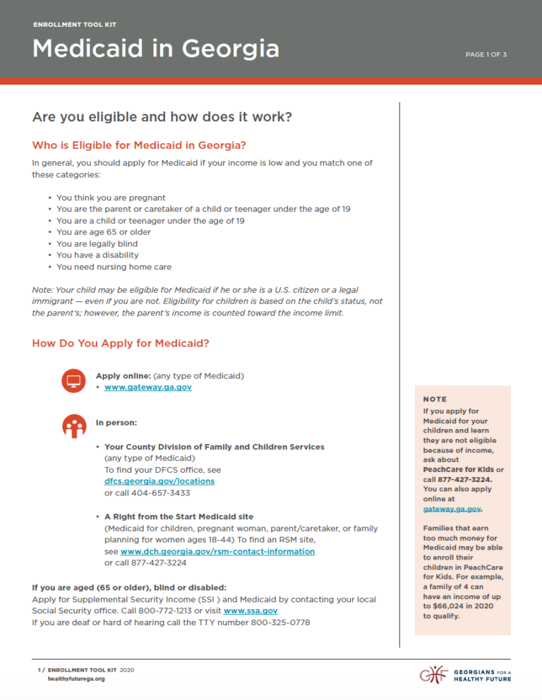 Get Health Insurance – Georgians for a Healthy Future