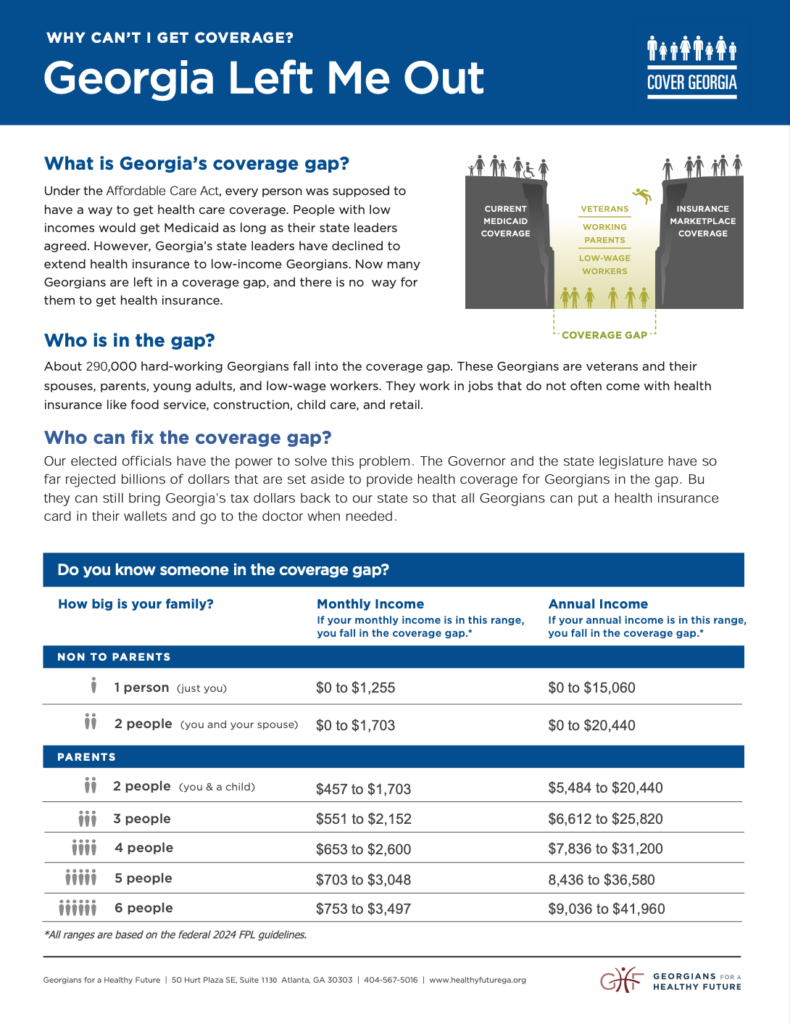 Closing the Coverage Gap – Georgians for a Healthy Future